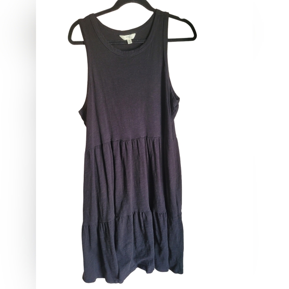 Terra & Sky | Dresses | Terra Sky Sleeveless Black Tiered Mini Dress ...